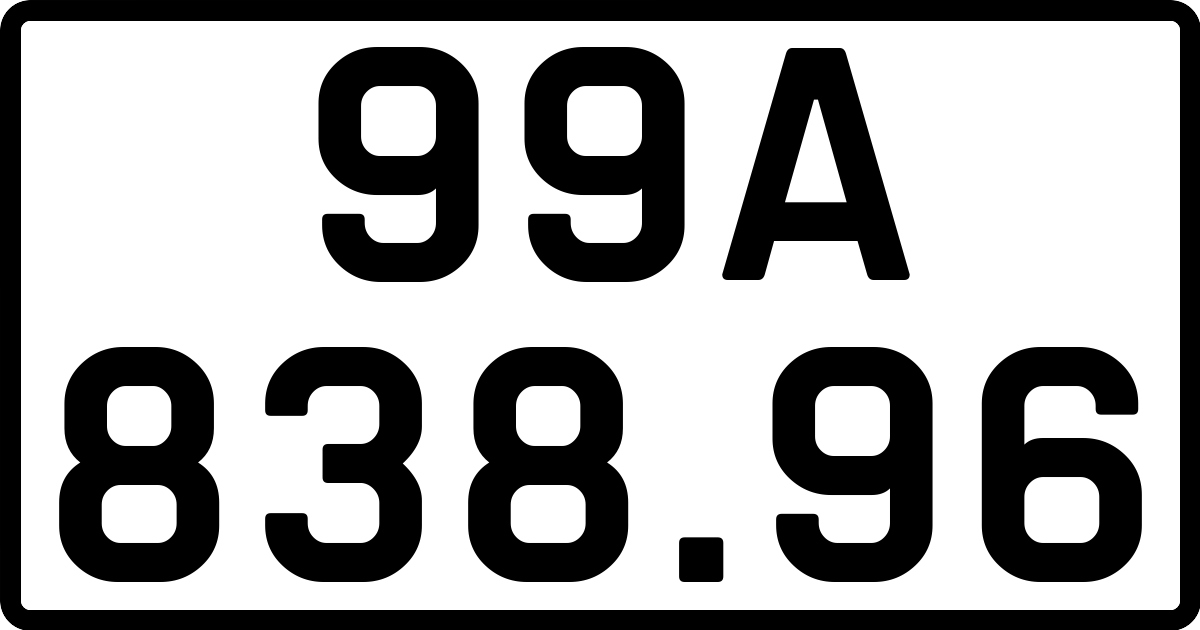 Tổng quan biển số ô tô 99A-838.96 - BienSo.Com